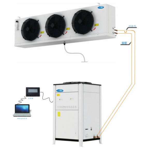Customized 4*8*2.6M Cold Room Cooling Unit 42KG/M3 Curved Corner ...