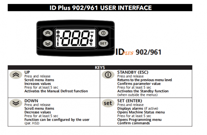 IC Plus 902 Eliwell Digital Refrigeration Controller PTC NTC Sensor